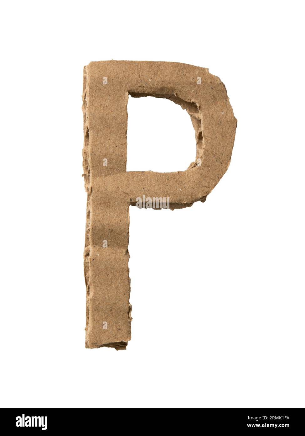 P alphabet cut out of cardboard paper Stock Photo - Alamy