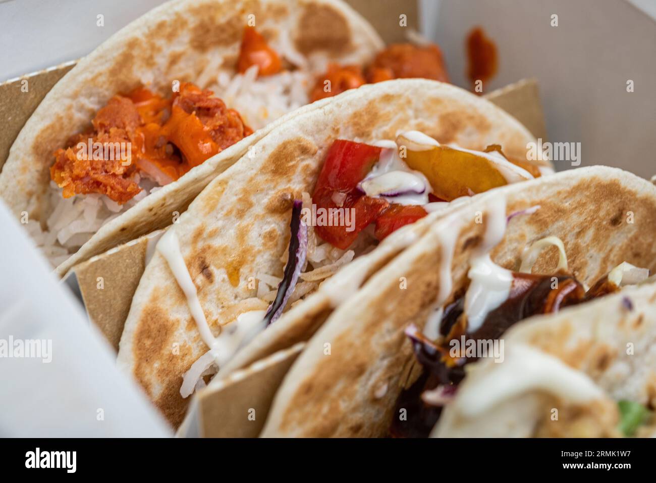 Various Mexican styled Tacos At A Mall In Rome, Italy Stock Photo - Alamy