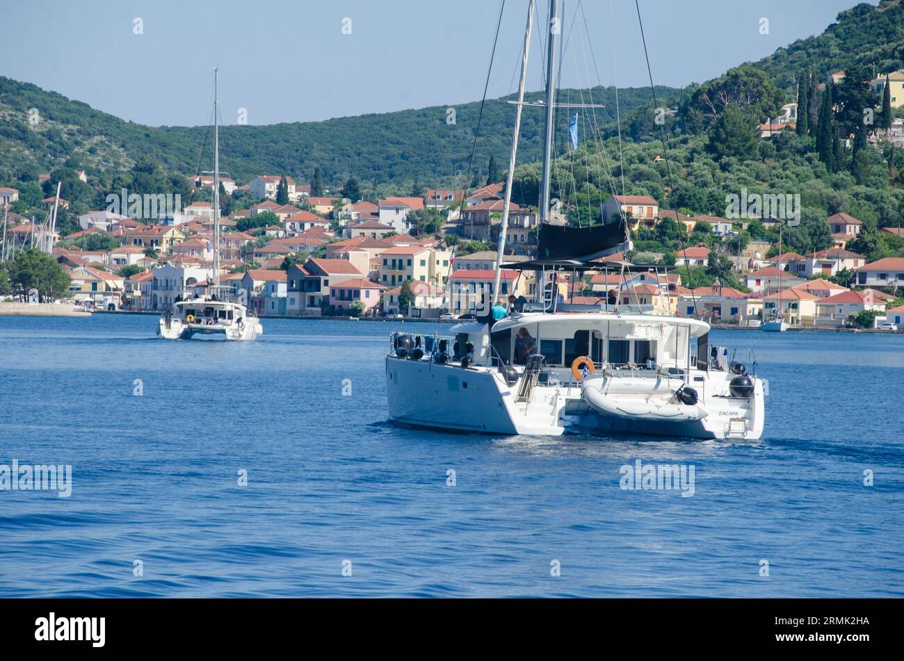 Sail Yachts in the Ionian sea Stock Photo - Alamy