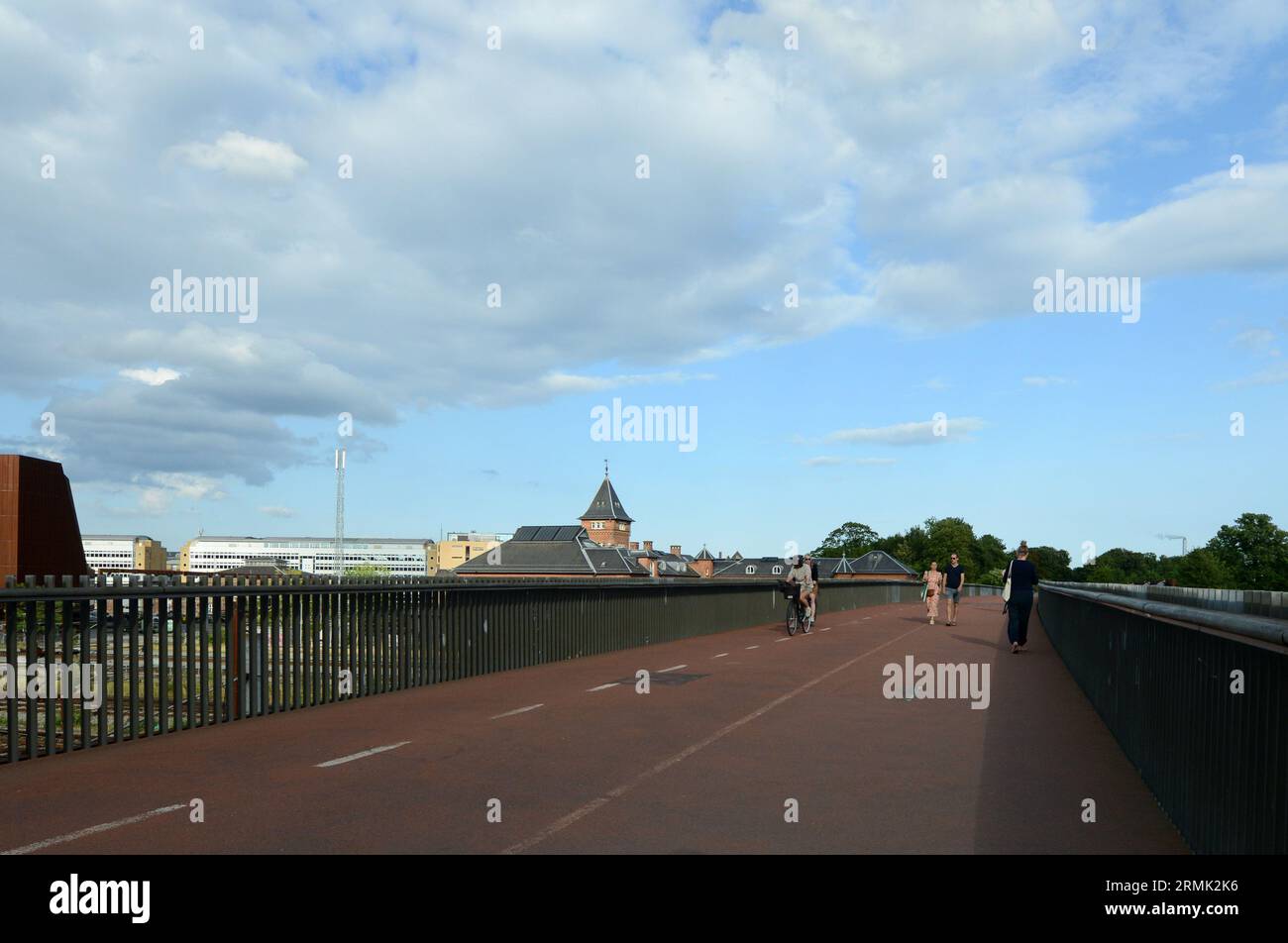 Langelinie bridge over the railway tracks in Copenhagen, Denmark Stock ...
