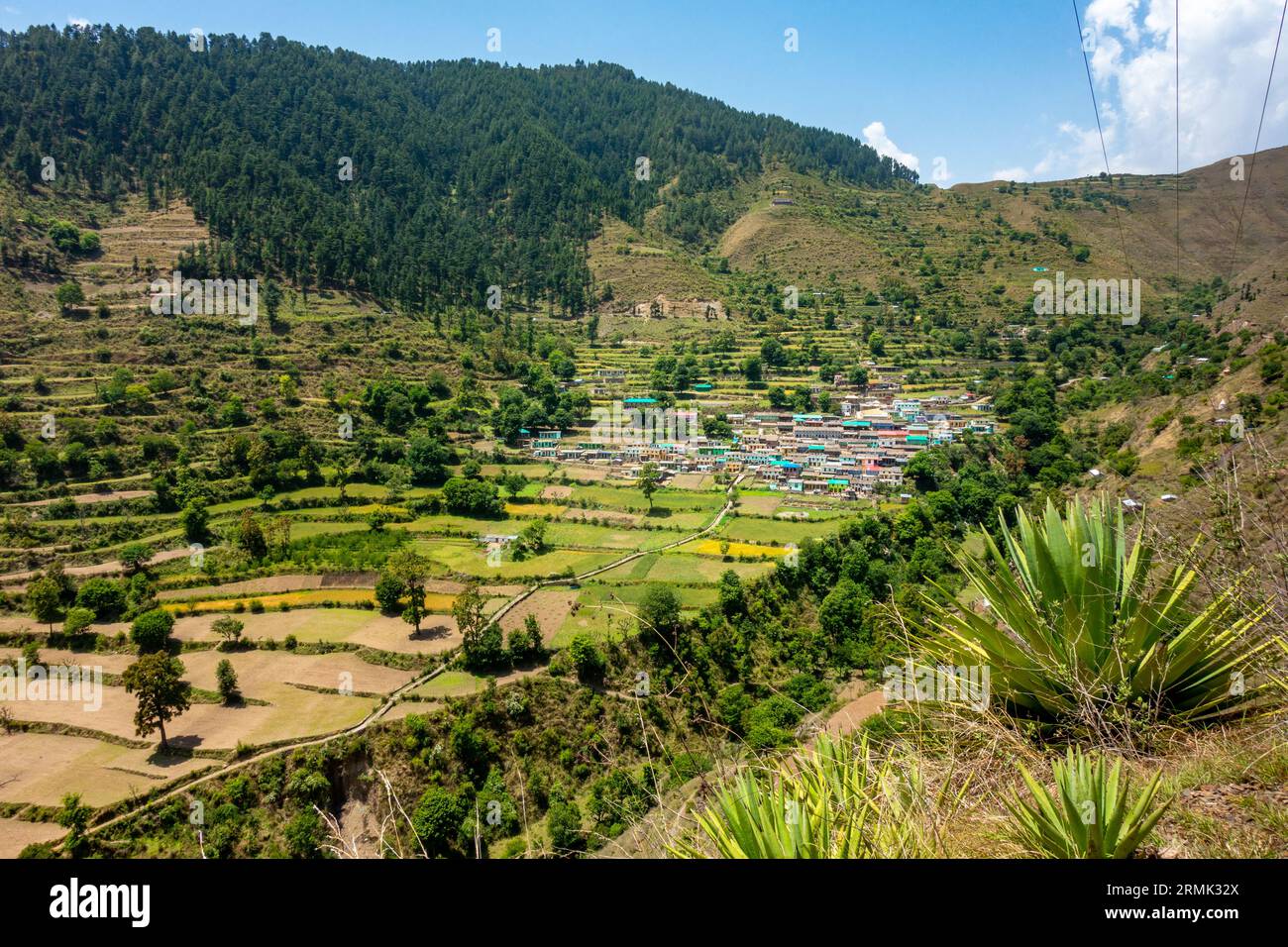 Step houses in the lap of the Garhwal Himalayas, Saindul village, Tehri ...