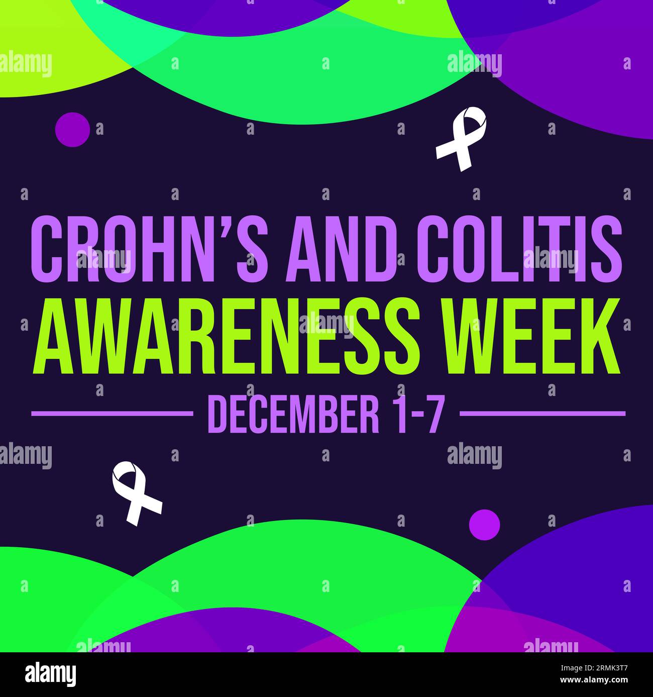Crohn’s and Colitis awareness week observation concept design with ...