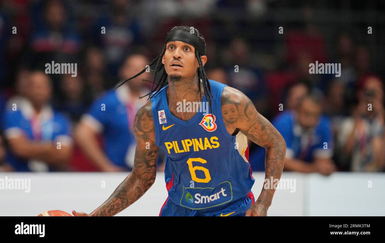 Philippines guard Jordan Clarkson (6) dribbles the ball during their ...