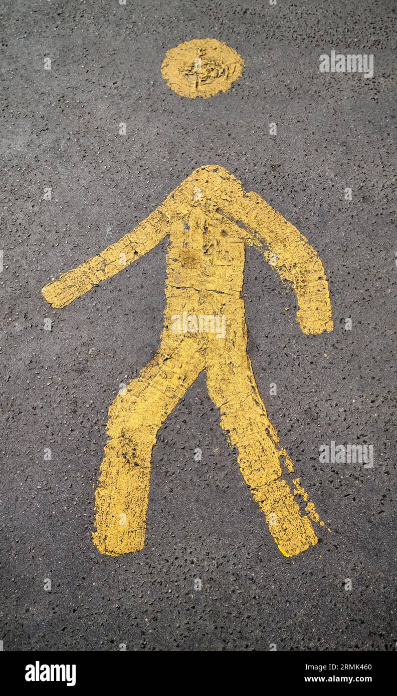 Painted pedestrian figure hi-res stock photography and images - Alamy