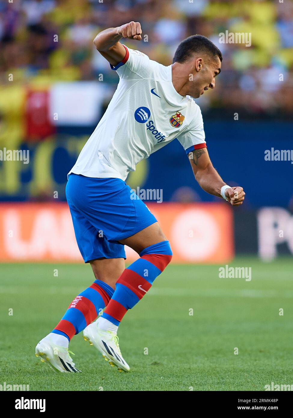 Vila Real, Spain. 27th Aug, 2023. Ferran Torres of FC Barcelona ...