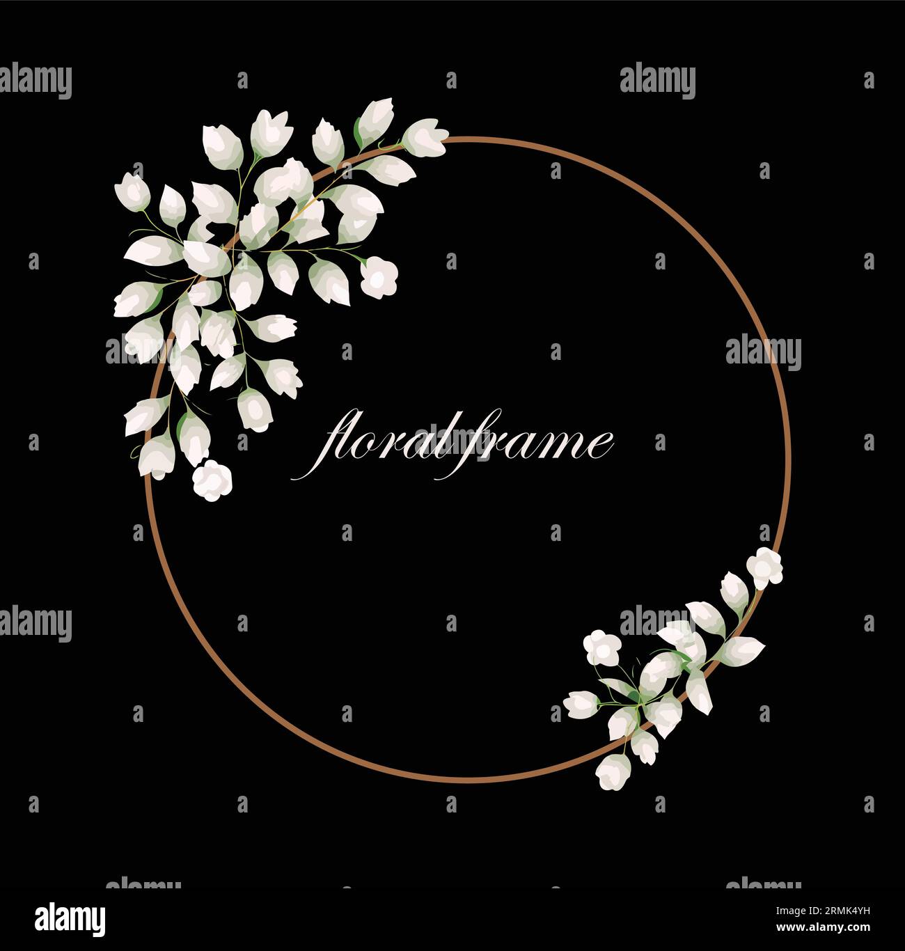 floral frame background vector art Stock Vector Image & Art - Alamy