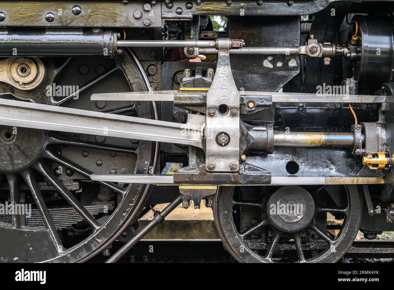 Historic steam locomotive wheel detail Stock Photo - Alamy