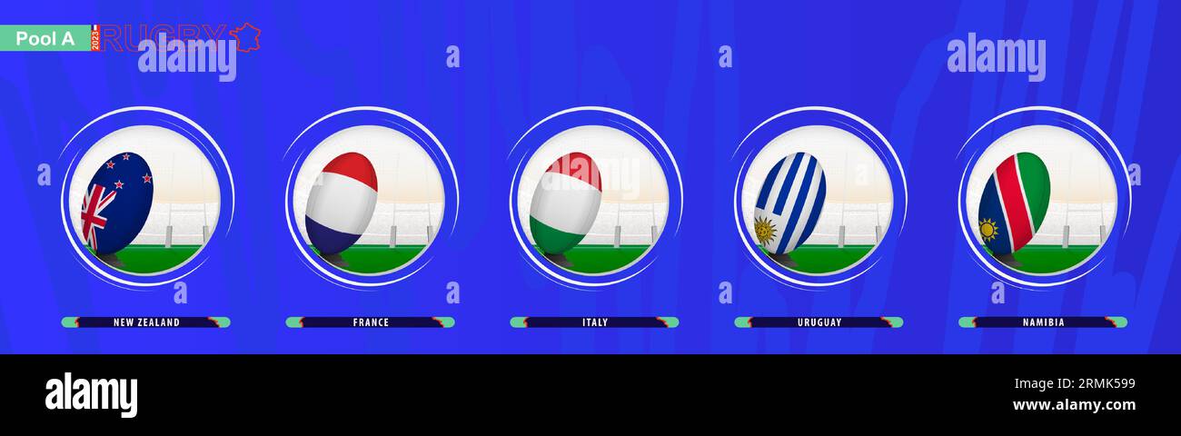 Rugby icon for participants in Pool A rugby competitions. Vector icon ...