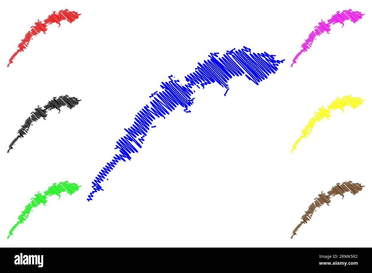 Lake Kariba Reservoir (Africa, Republic of Zambia and Zimbabwe) map ...