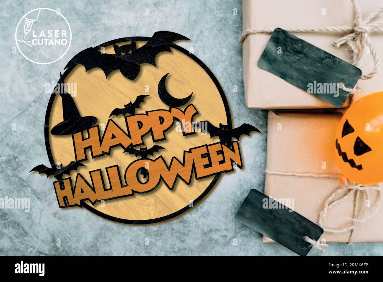 Halloween paper cut witch Stock Vector Images - Alamy