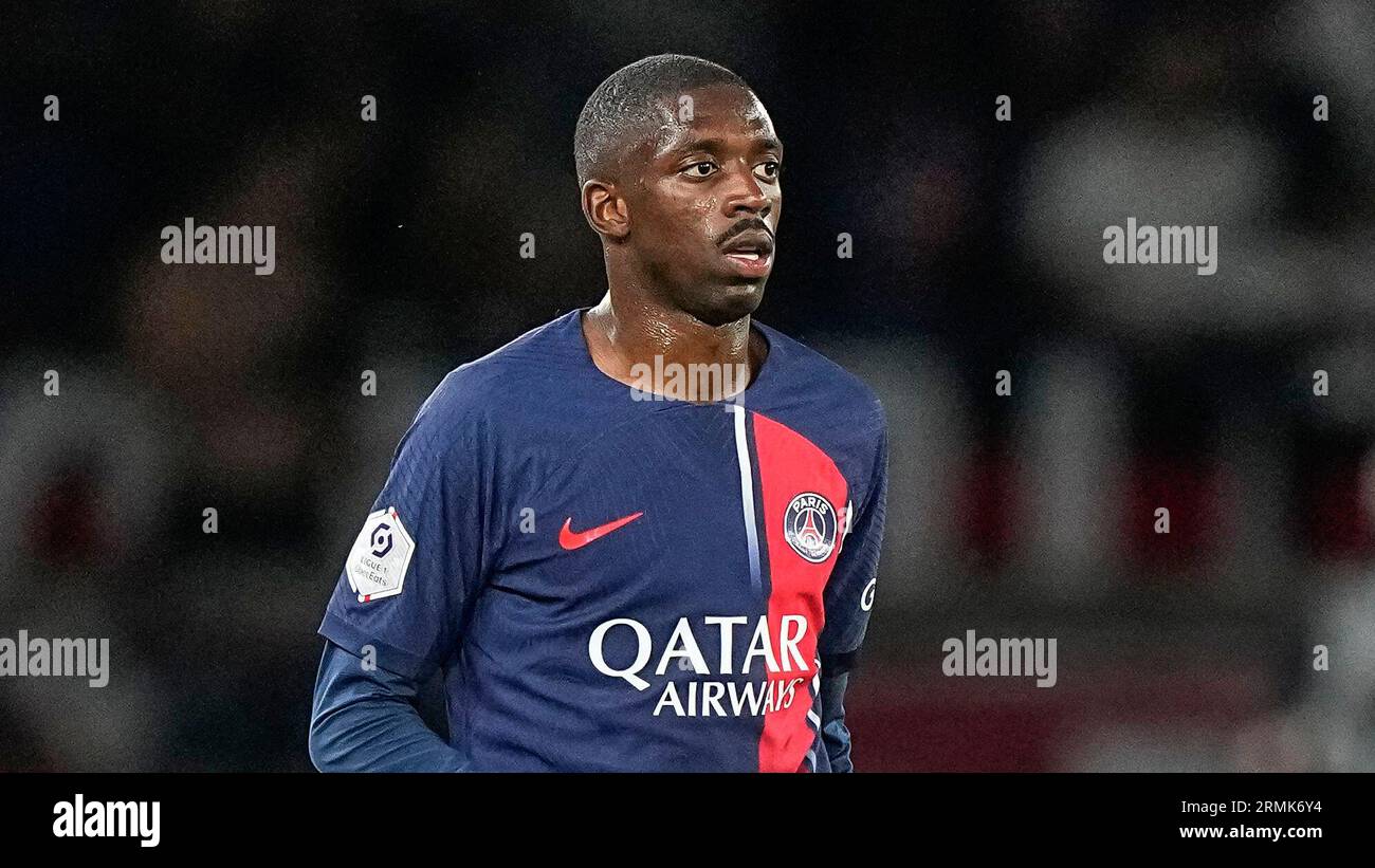 PSG's Ousmane Dembele during the French League One soccer match between ...
