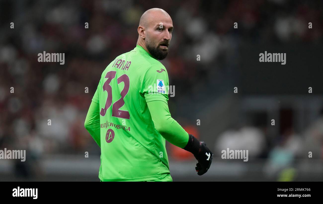 Torino's goalkeeper Vanja Milinkovic-Savic watches for the ball during ...