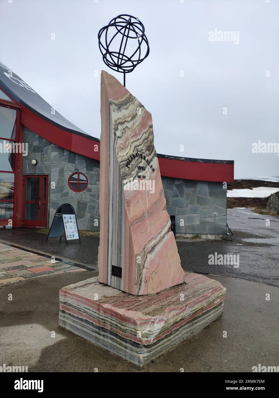 Fauske Marble Polar Circle Column at the Polar Centre on the Arctic ...