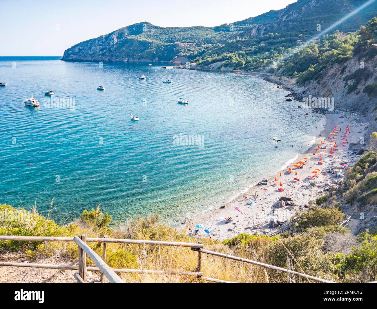 Spiaggia Lunga bathing bay, Monte Argentario, Tuscany Stock Photo - Alamy