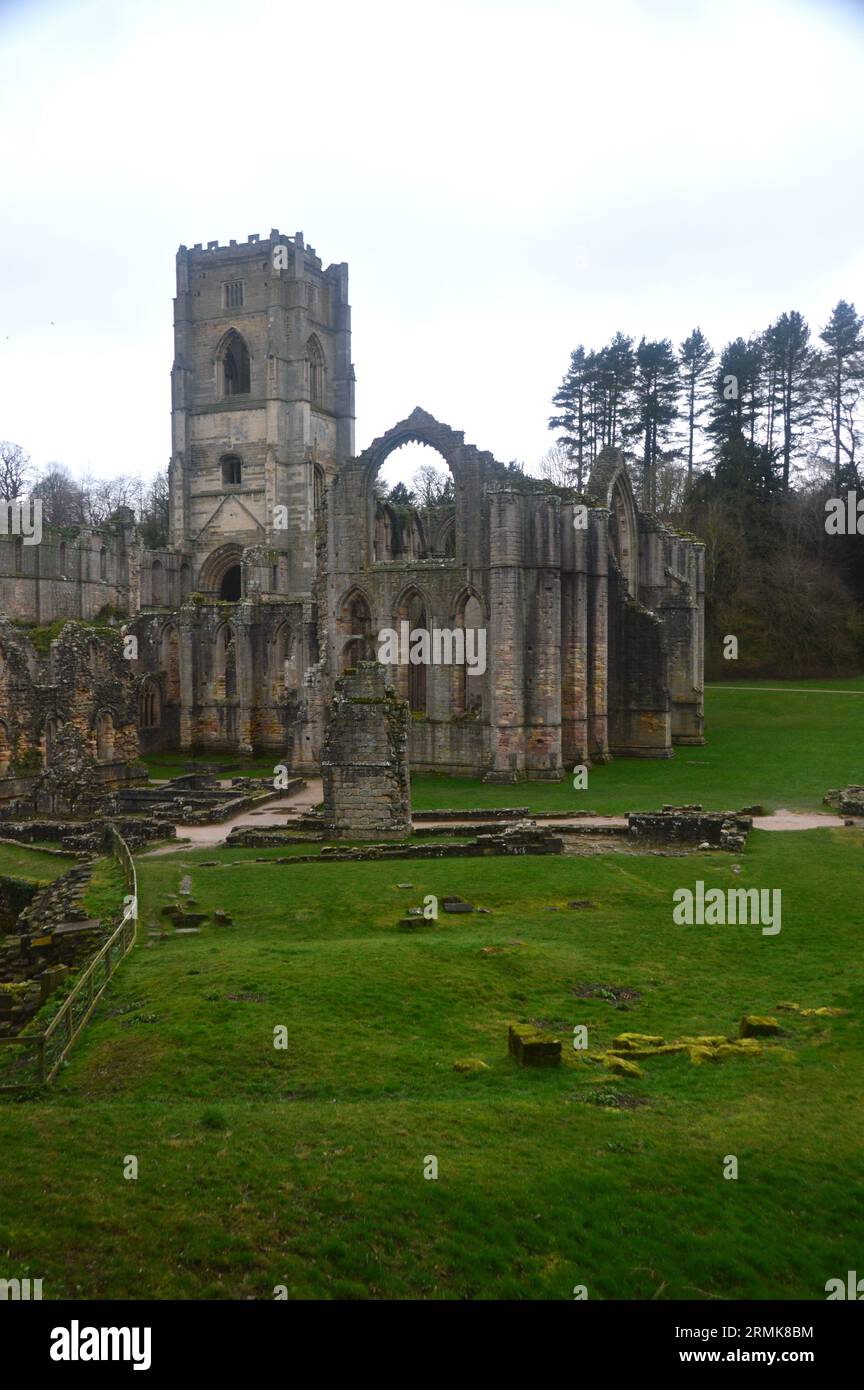 The Ruins of Fountains Abbey a Medieval Cistercian Monastery by the ...