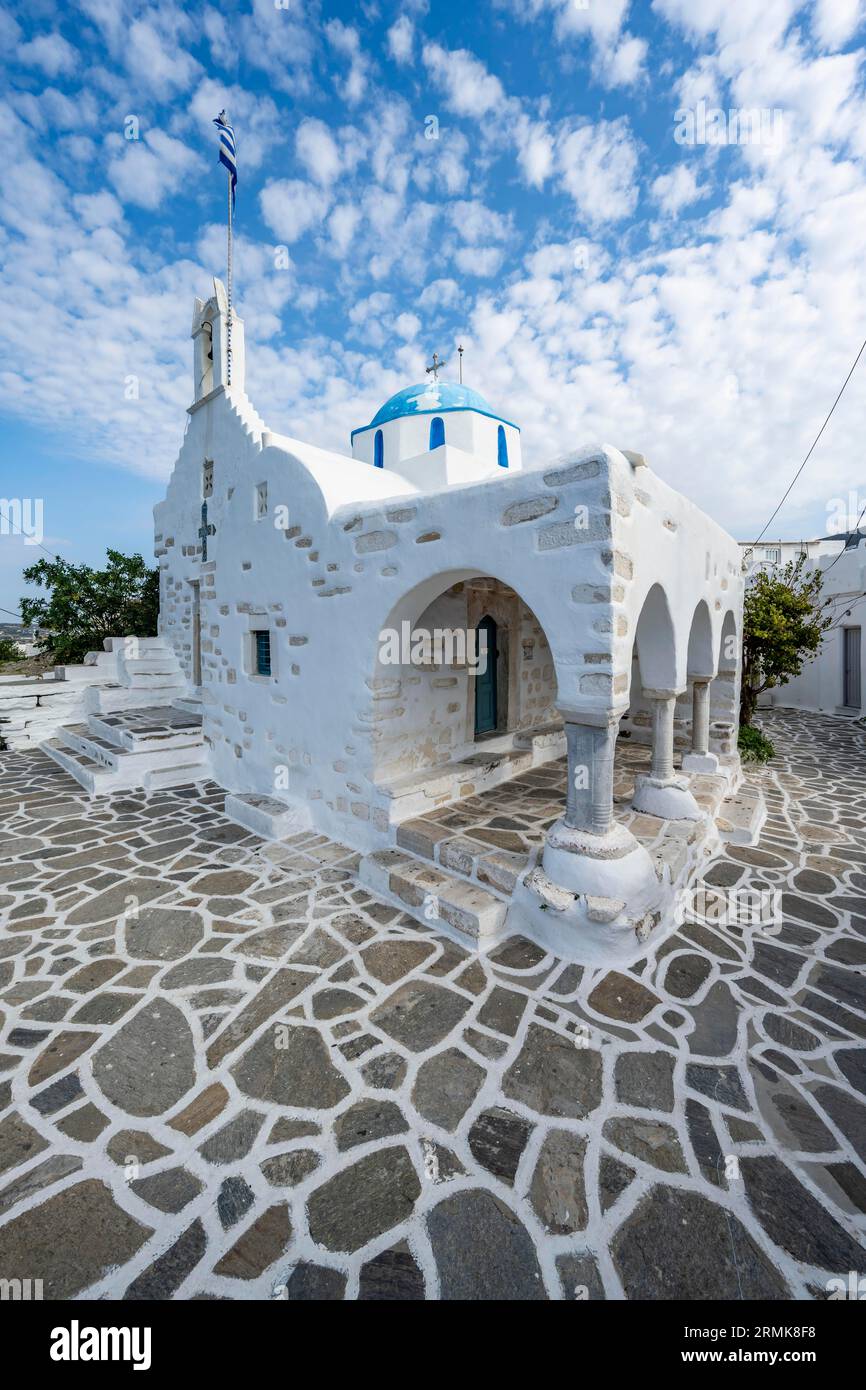 White Greek Orthodox Church Holy Church of Agios Konstantinos with ...