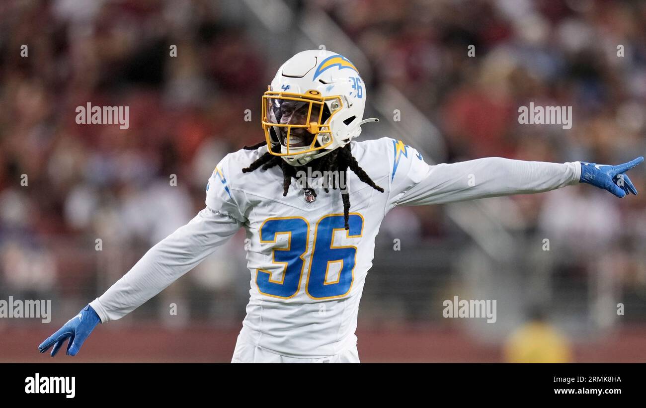 Los Angeles Chargers cornerback Ja'Sir Taylor plays against the San ...