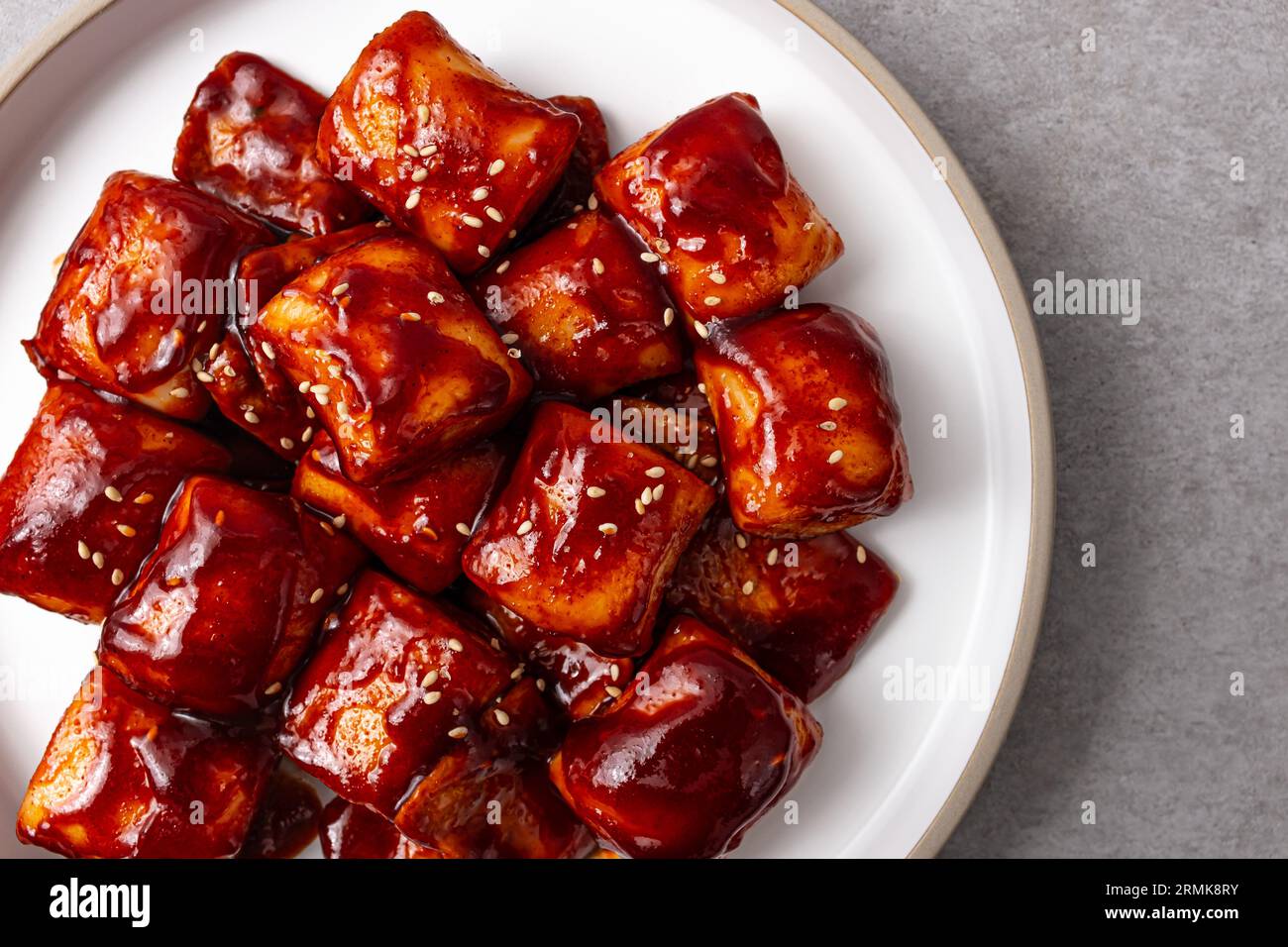 Korean spicy rice cake hi-res stock photography and images - Alamy
