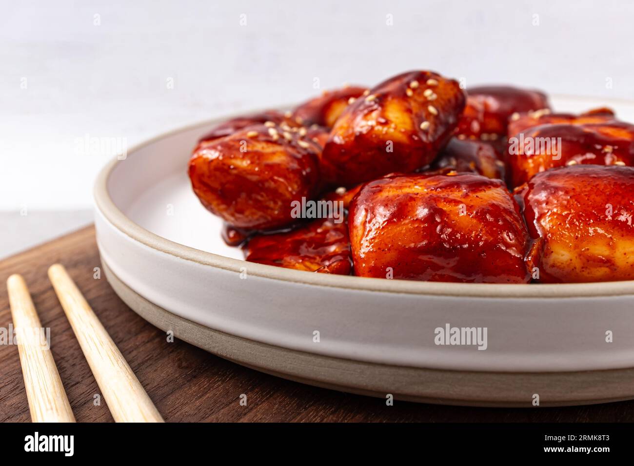 Korean spicy rice cake hi-res stock photography and images - Alamy