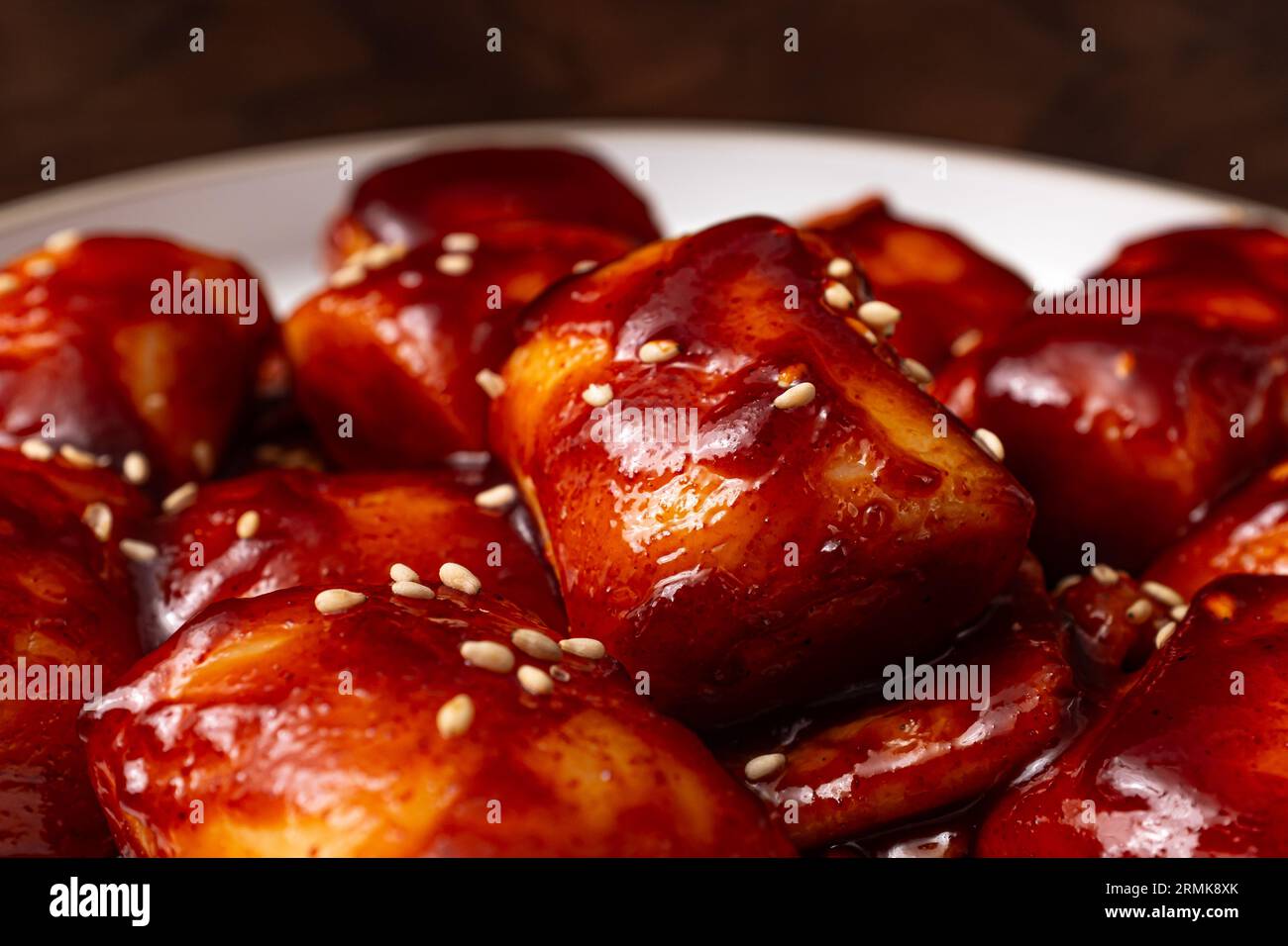 Korean spicy rice cake hi-res stock photography and images - Alamy