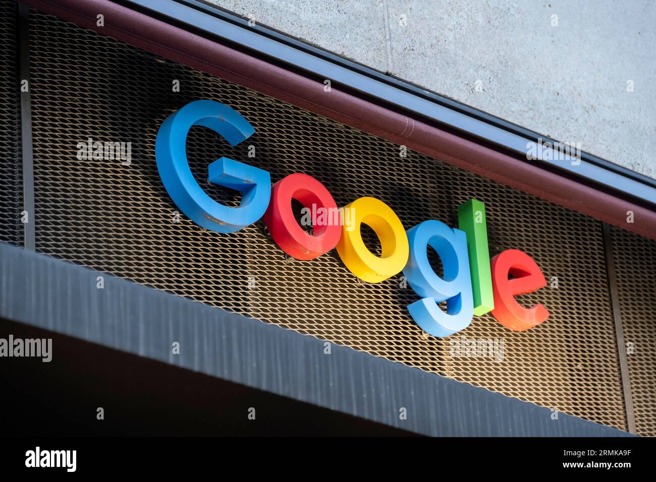 Google Logo, Office, Europaallee, City Centre, Zurich, Switzerland ...