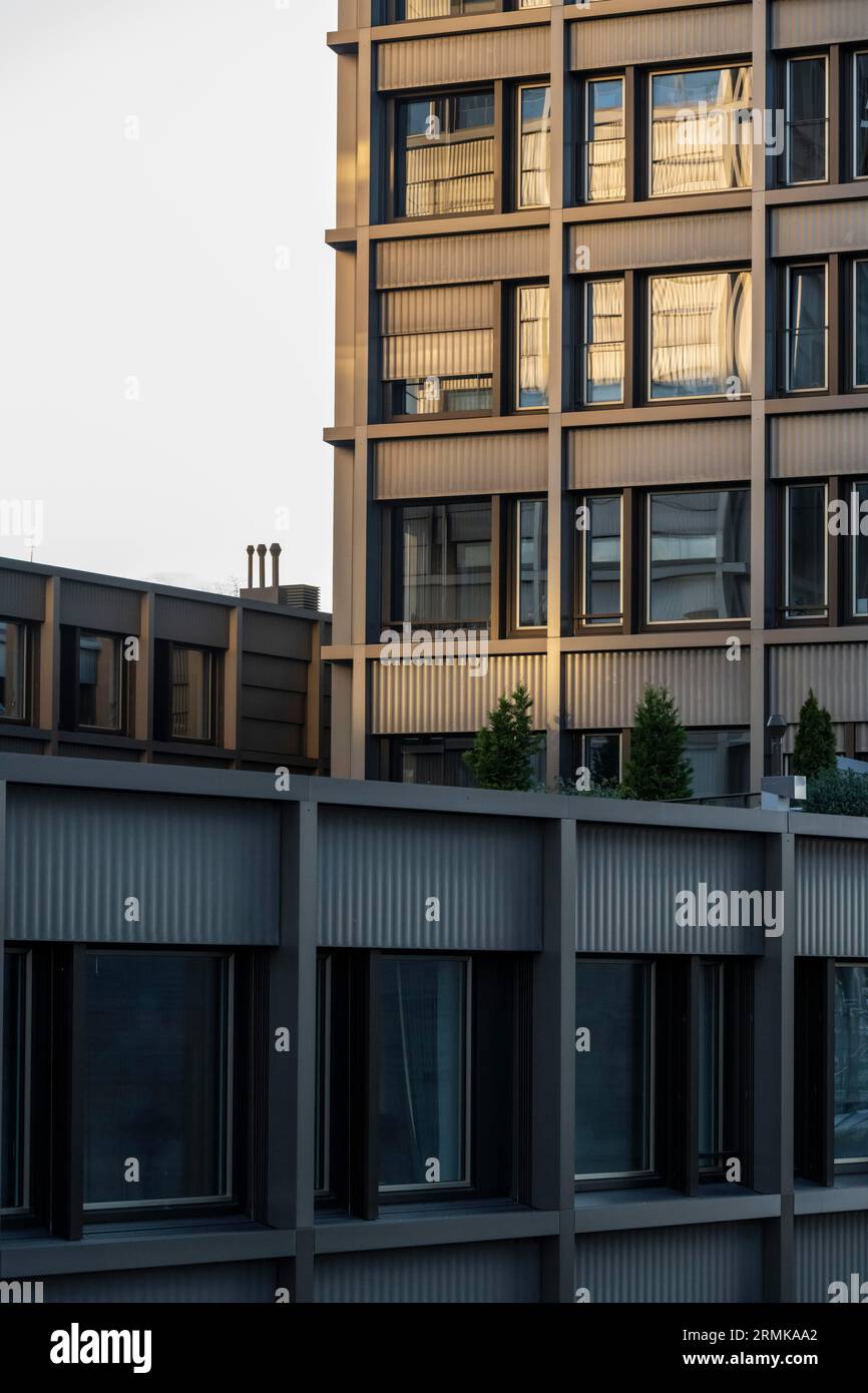 Architectural detail, modern high-rise, Europaallee, city centre ...