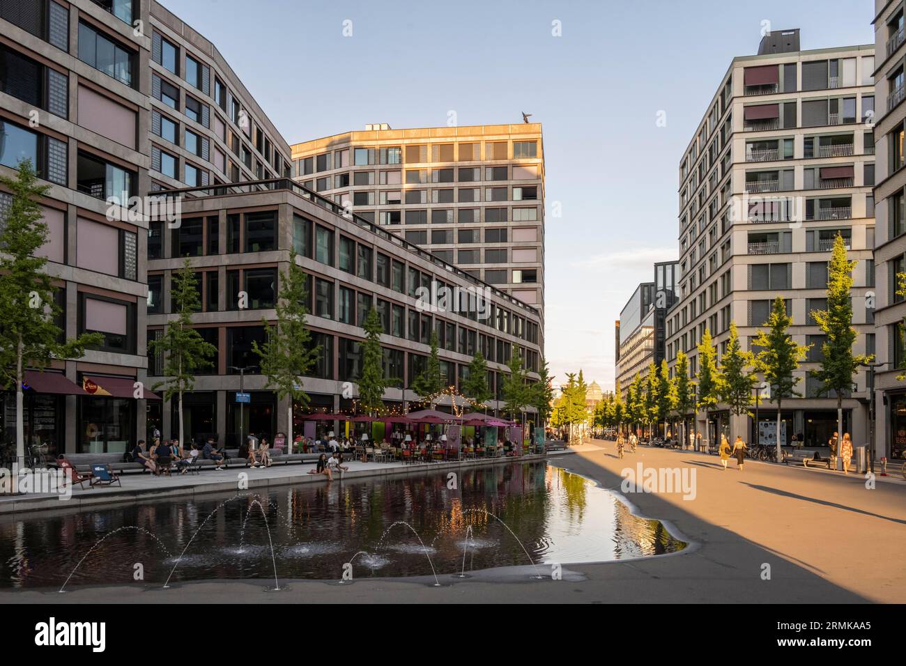 Europaallee with modern high-rise buildings, city centre, Zurich ...