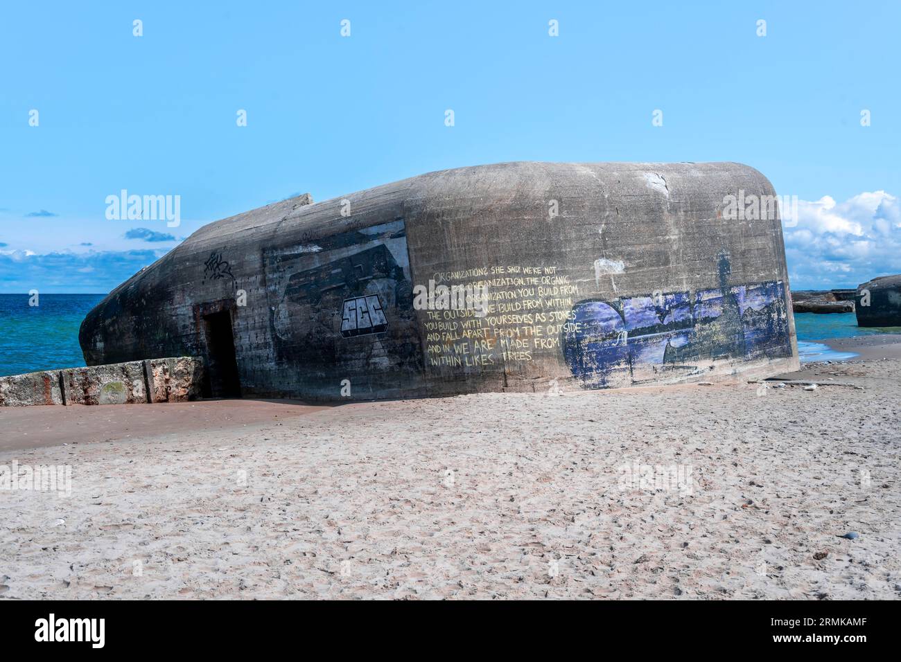 Bunkers on the beach, relics of the Atlantic Wall from World War 2 ...