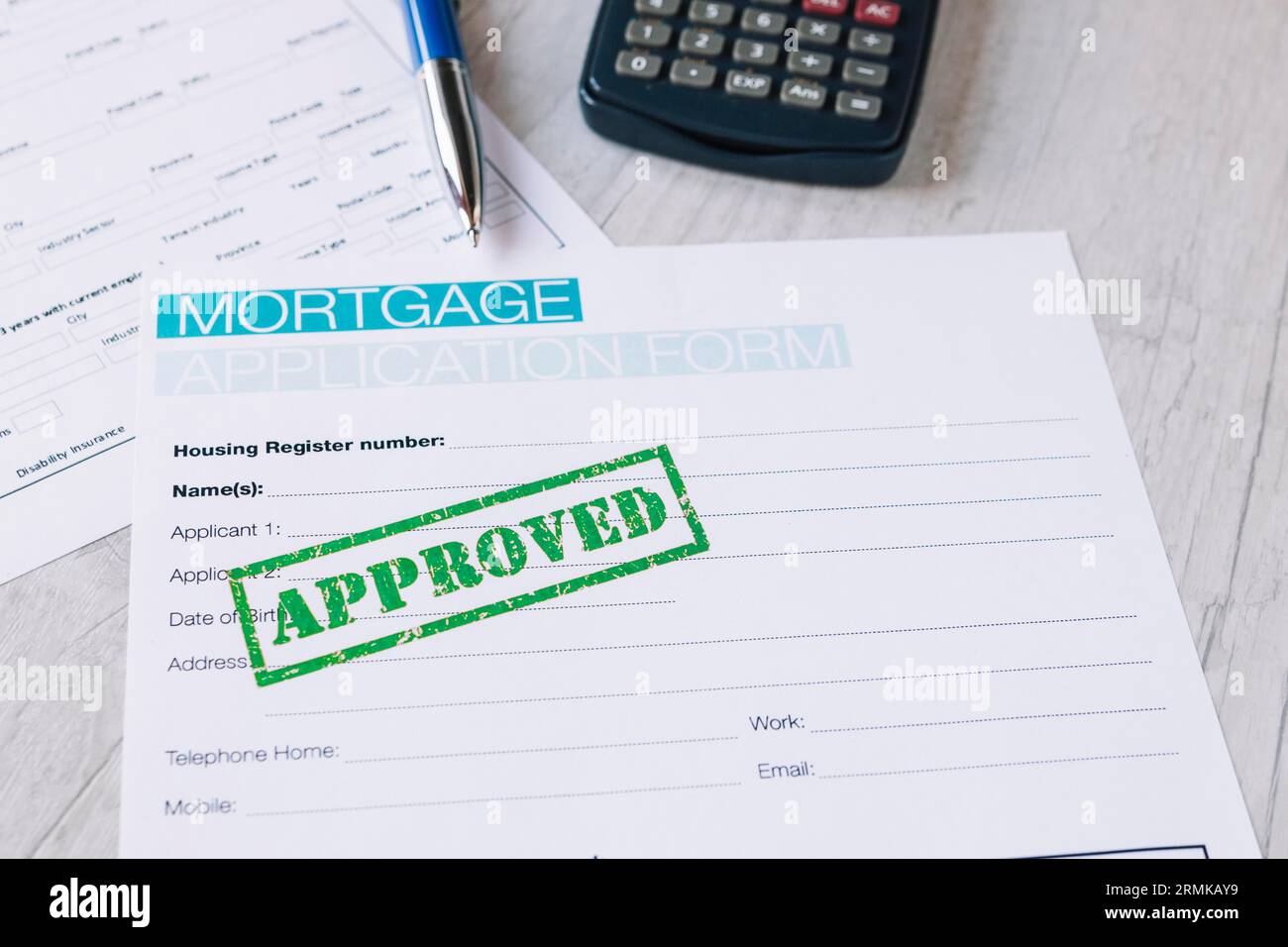 Approved application real estate Stock Photo - Alamy