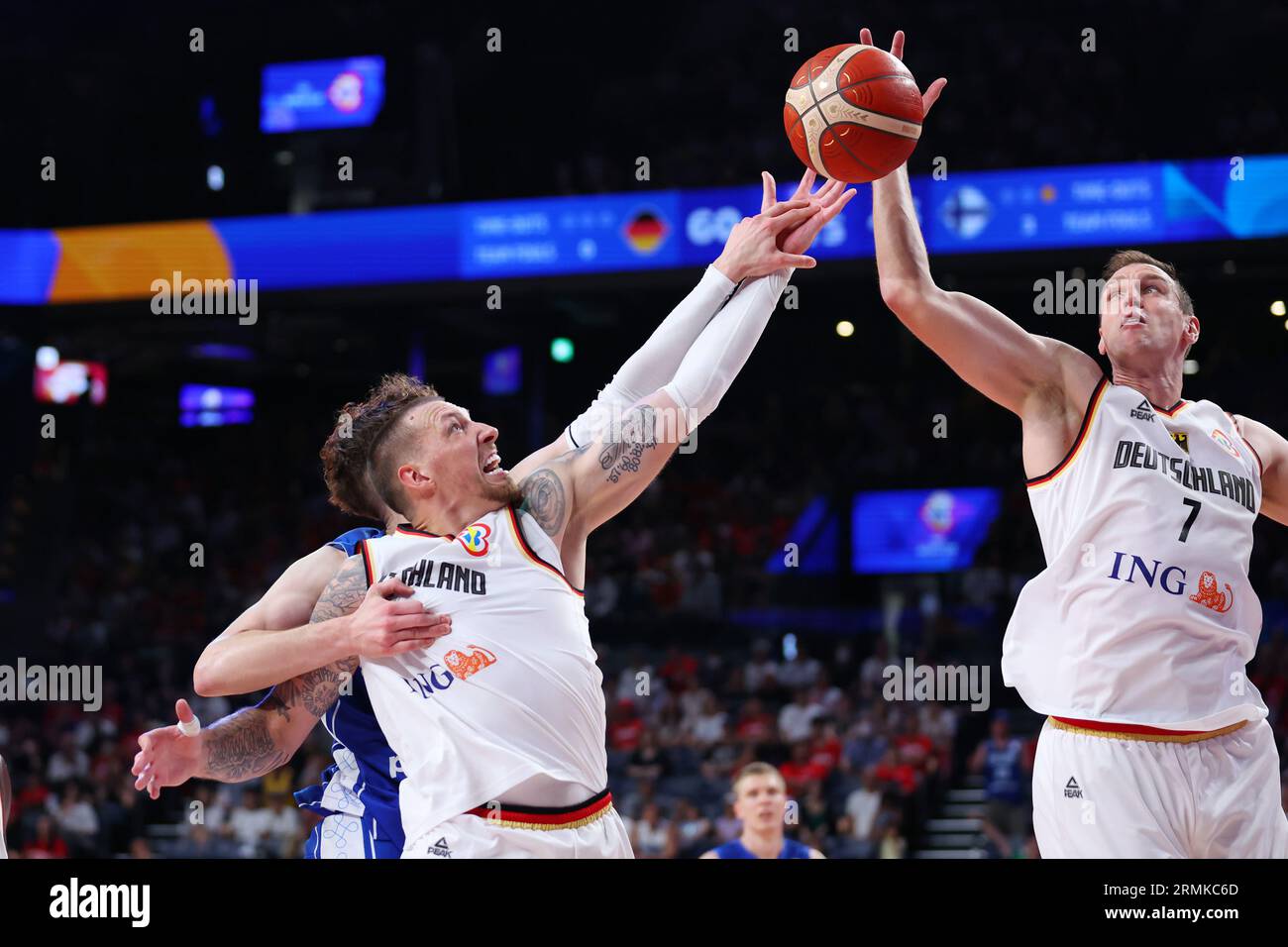 Okinawa Arena, Okinawa, Japan. 29th Aug, 2023. (L to R) Daniel Theis ...