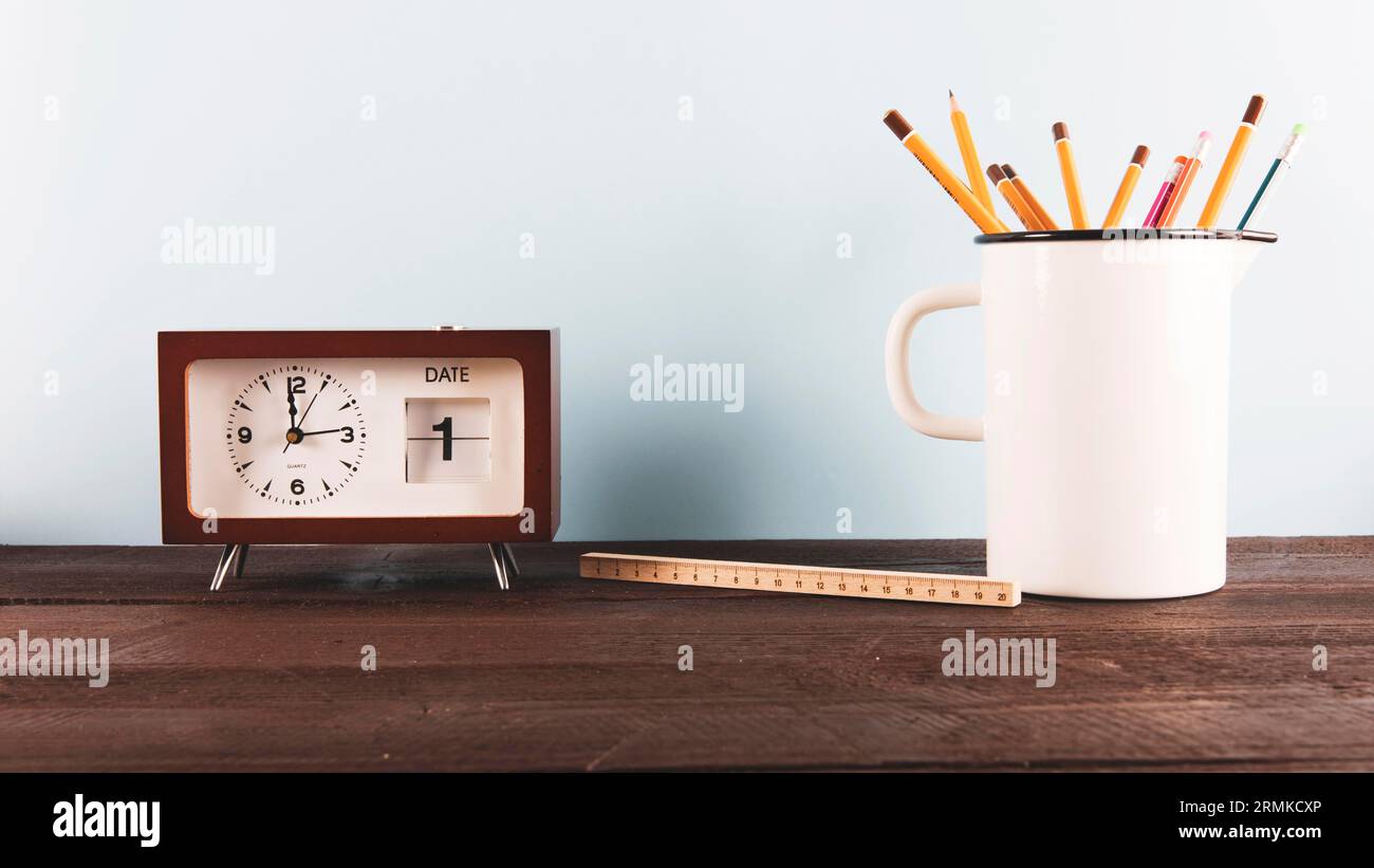 Teach time clock hi-res stock photography and images - Alamy