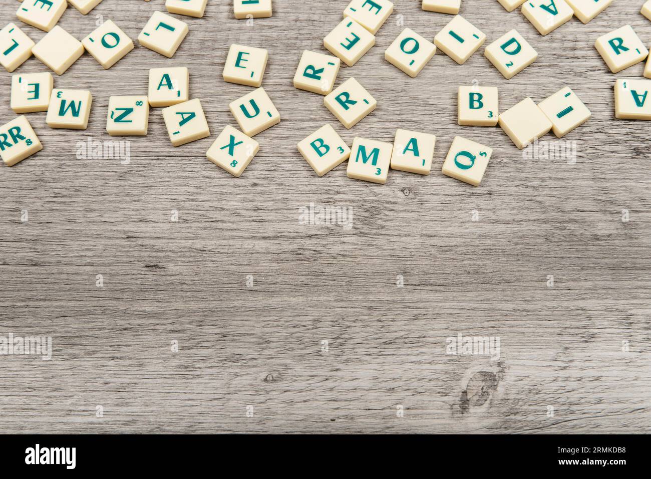 Various letters with space bottom Stock Photo - Alamy