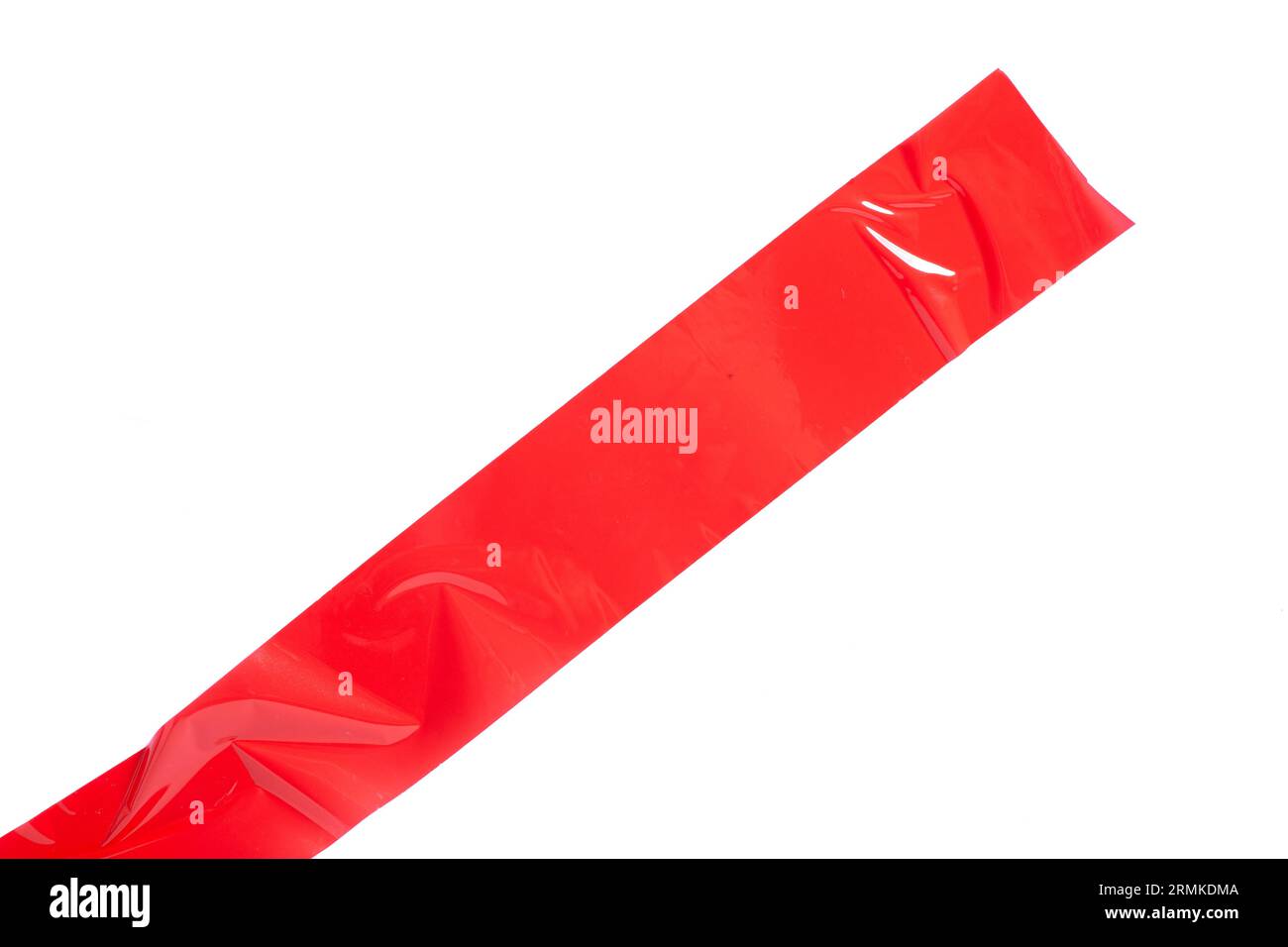 Red adhesive tape isolated on white Stock Photo - Alamy