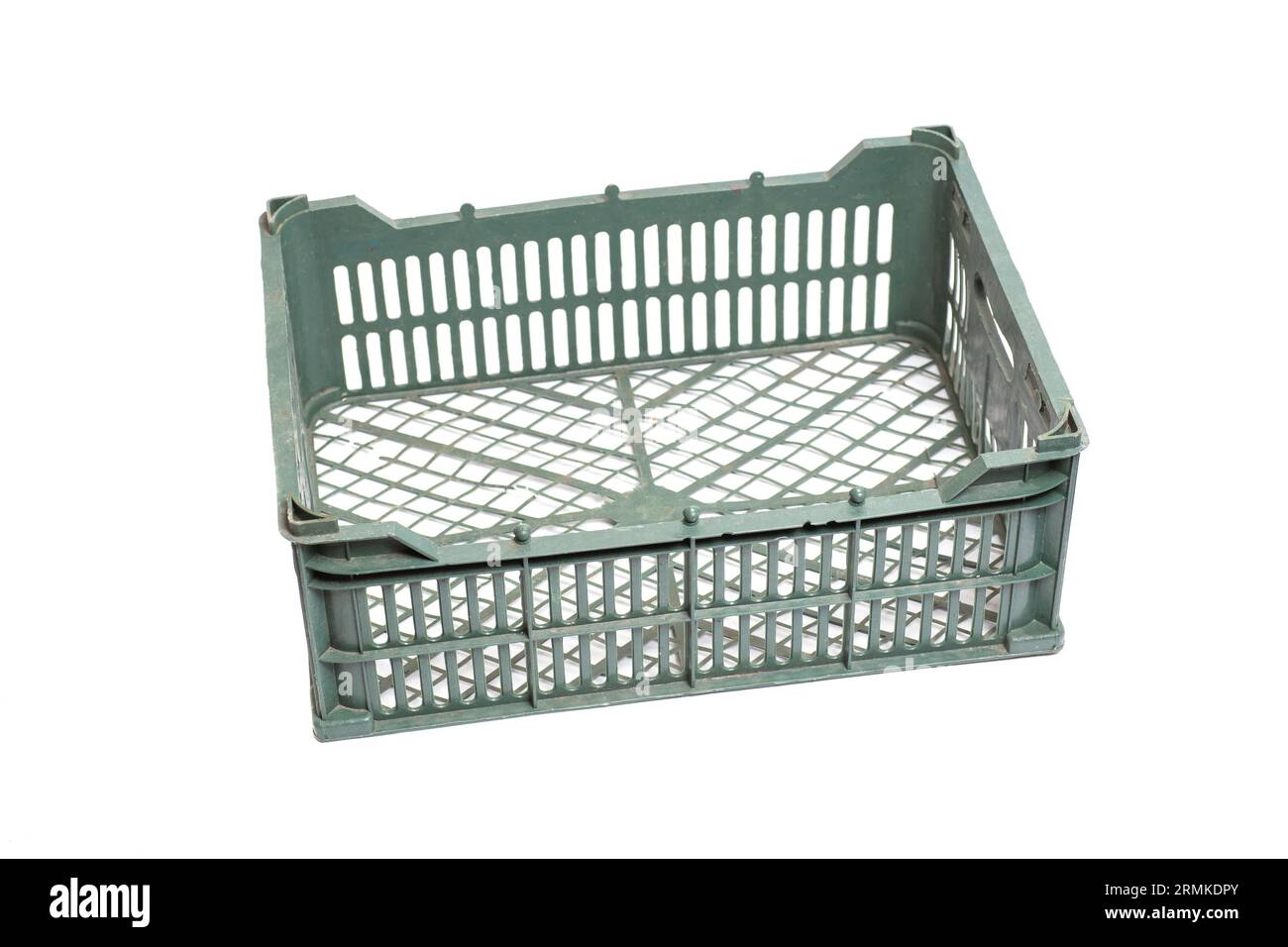 Empty vegetable crate, isolated on white Stock Photo - Alamy