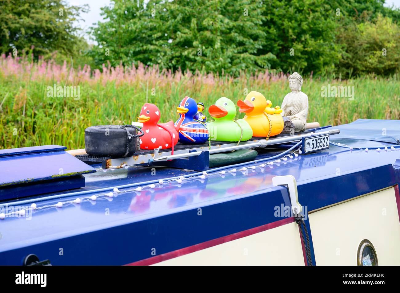 Plastic decorations on a narrowboat hi-res stock photography and images ...