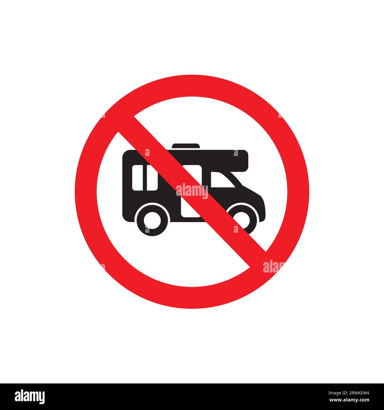 classic no overnight camping in camper motorhome sign simple symbol on ...