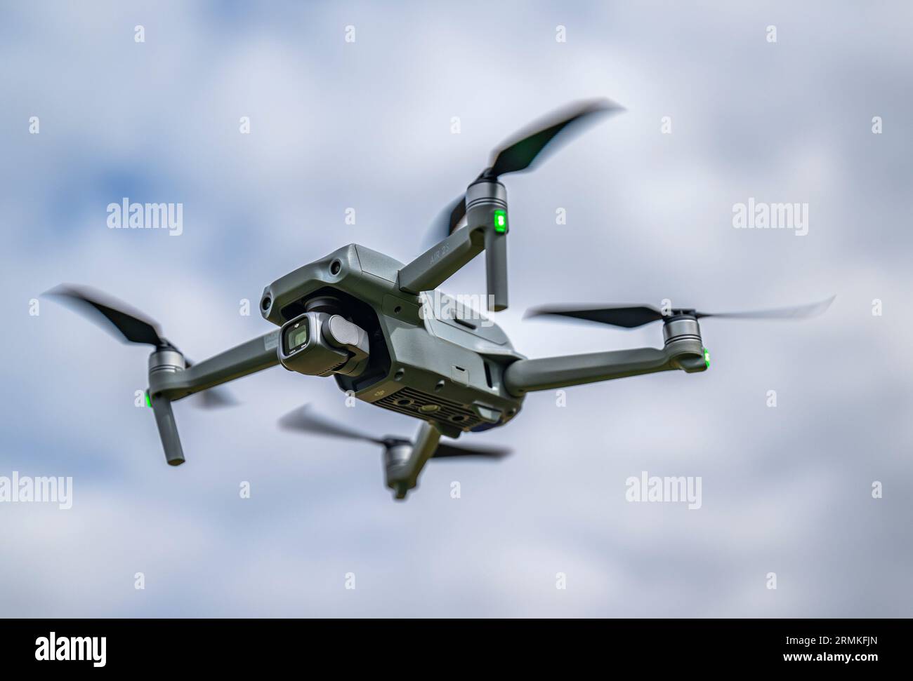 A DJI Air 2S Drone in flight against the sky Stock Photo - Alamy