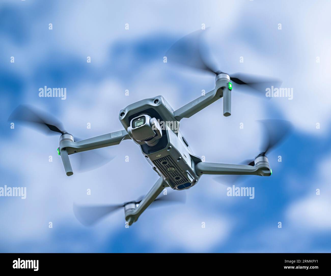 A DJI Air 2S Drone in flight against the sky Stock Photo - Alamy