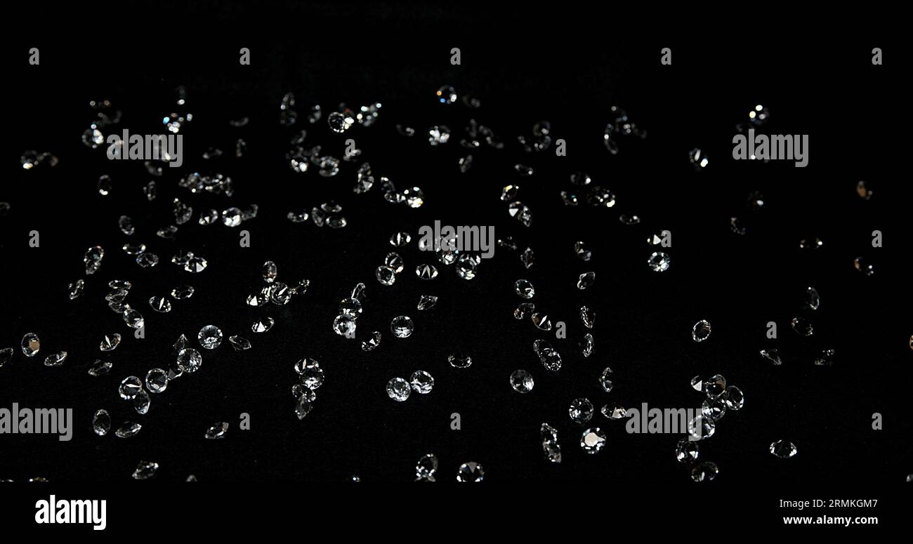 Diamonds on black background hi-res stock photography and images - Alamy
