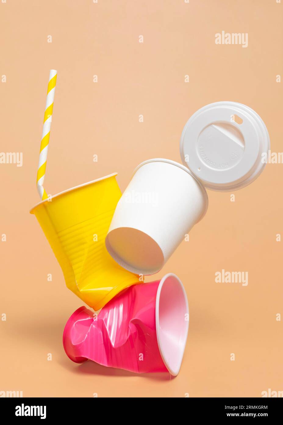 Arrangement non eco friendly plastic objects Stock Photo - Alamy