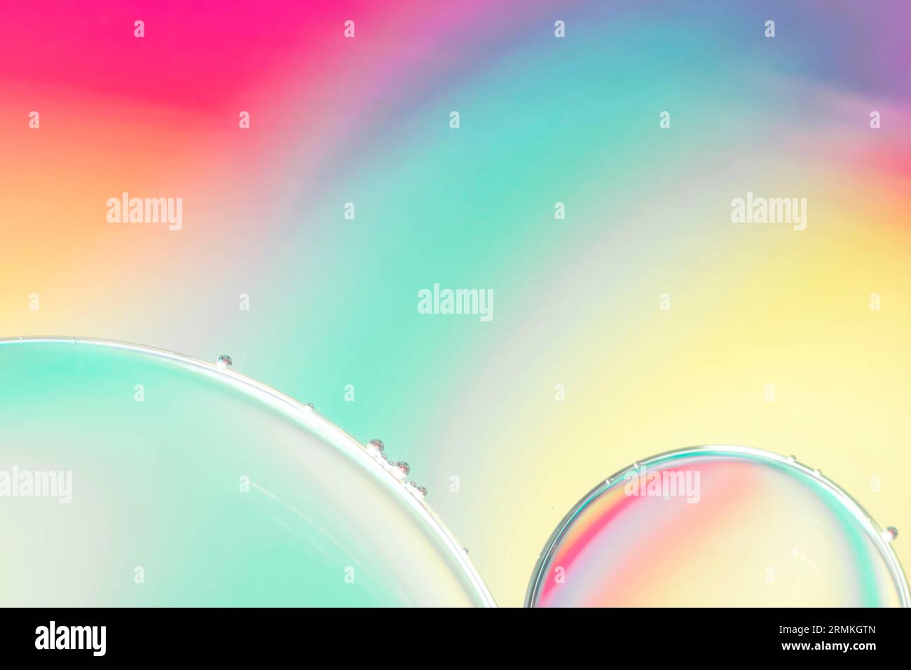 Blue pink yellow abstract background with bubbles Stock Photo - Alamy
