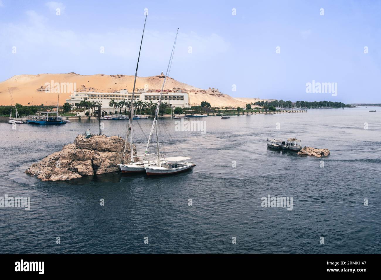 Egypt Summer Travel Riverside Tranquility: Small Boats by Luxor's Nile ...