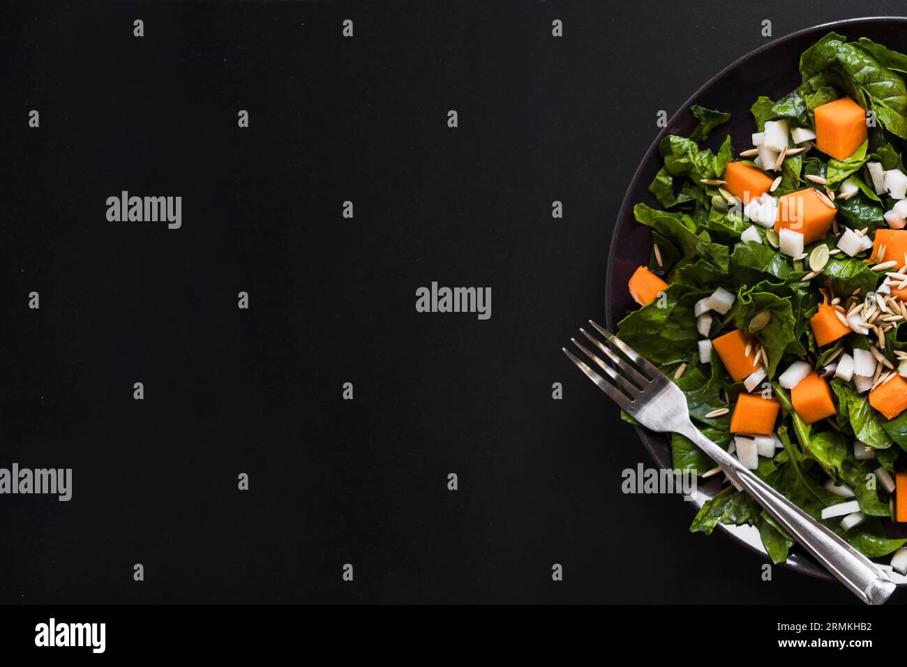 Crop plate with savory salad Stock Photo - Alamy