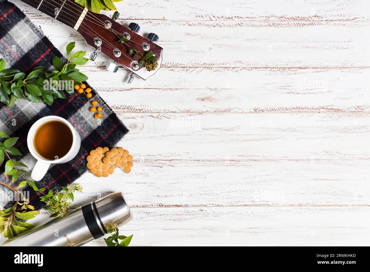 Flat lay picnic arrangement with copy space Stock Photo - Alamy