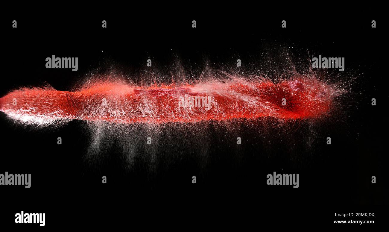 Shot Breaking Water Filled Red Balloon Stock Photo - Alamy