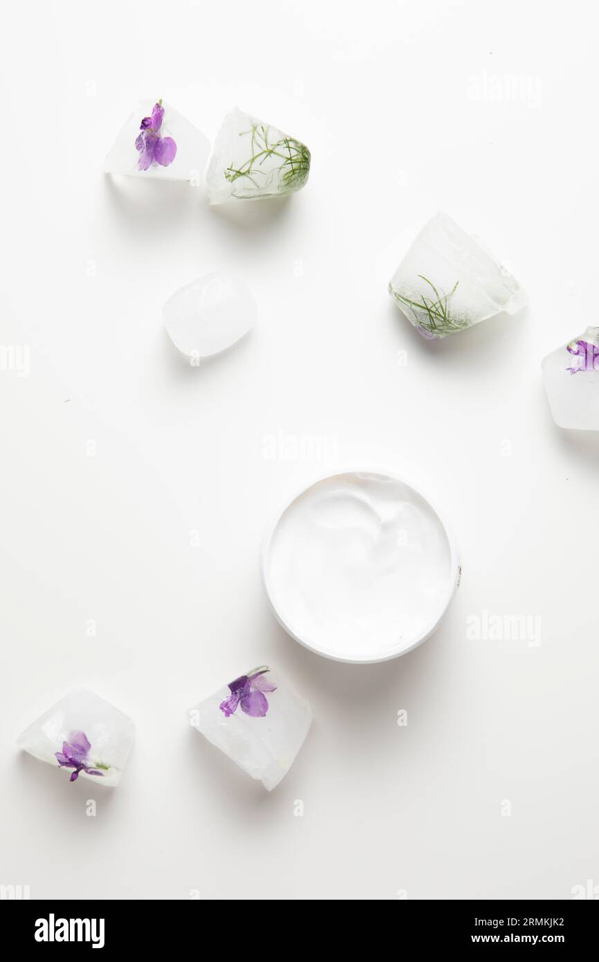 Natural soap cream with white background Stock Photo - Alamy