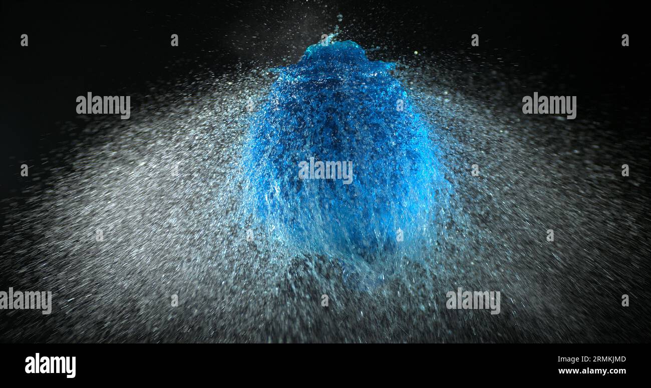 Shot Breaking Water Filled blue Balloon Stock Photo - Alamy