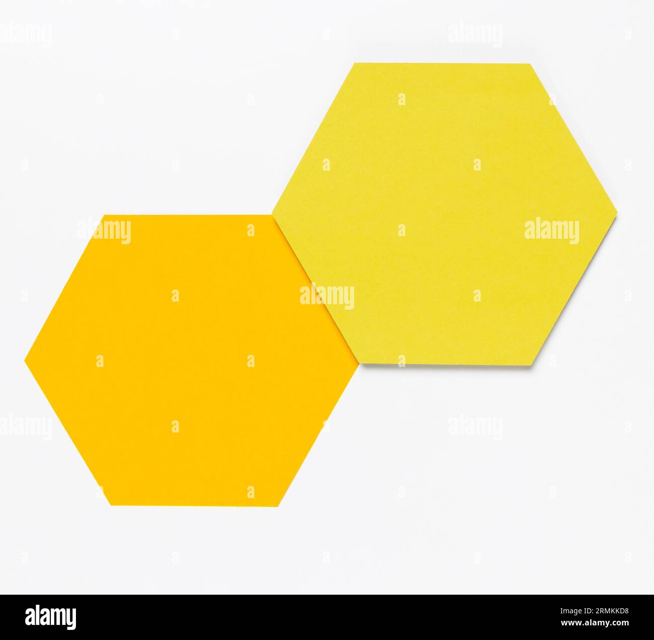 Top view colorful paper hexagon Stock Photo - Alamy