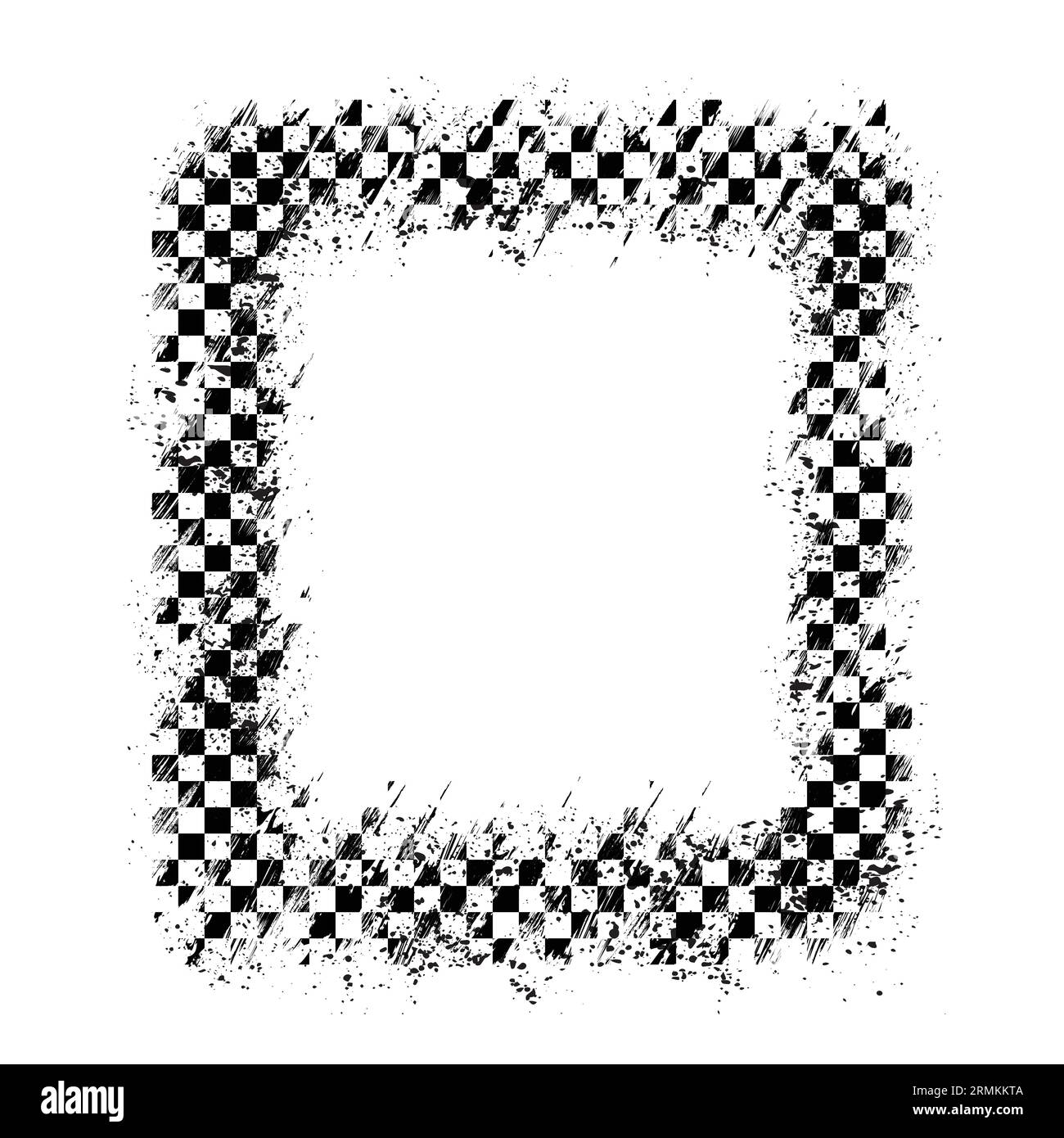 Checkered flags grunge racing rectangle frame Stock Vector Image & Art - Alamy