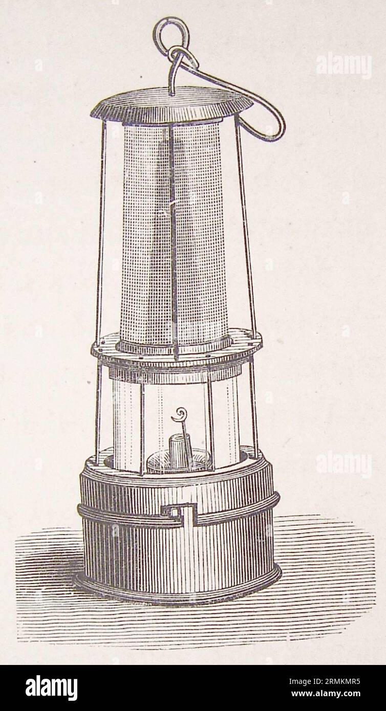 History...of lighting in the mines, 1880 Stock Photo - Alamy
